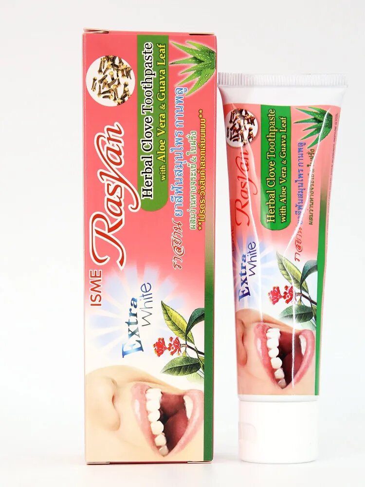 Зубная паста Rasyan Herbal Clove Toothpaste с гвоздикой, алоэ и листьями гуавы 100 грамм — фото 1