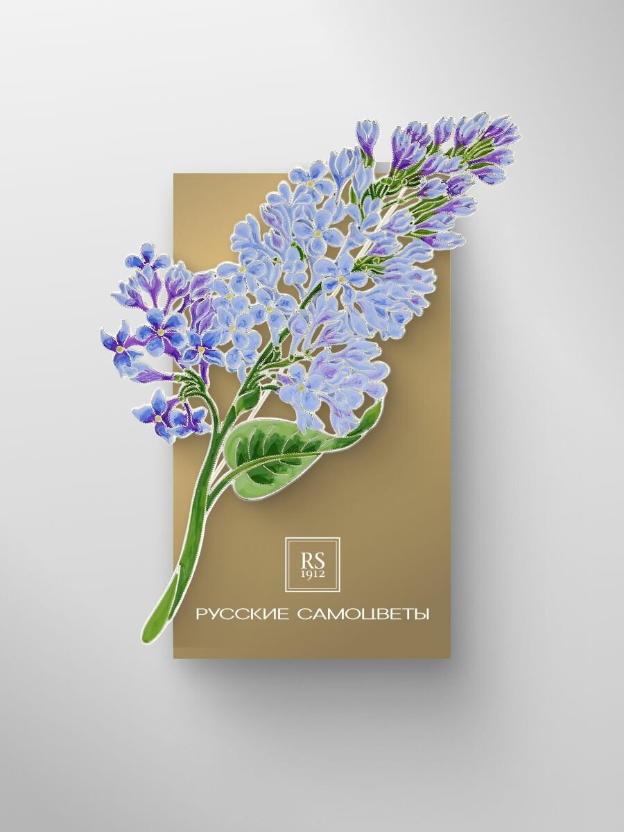 Брошь, серебро, 925 проба, эмаль