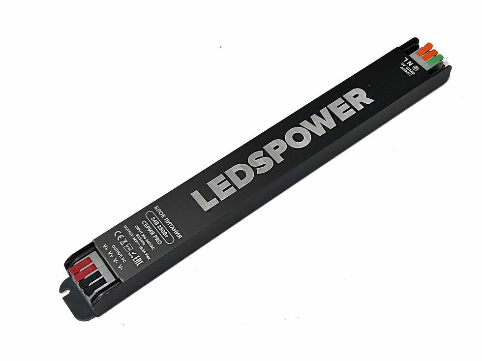 Блок питания LEDS POWER PRO для светодиодной ленты 250Вт 24В 293х31,6х22,8мм