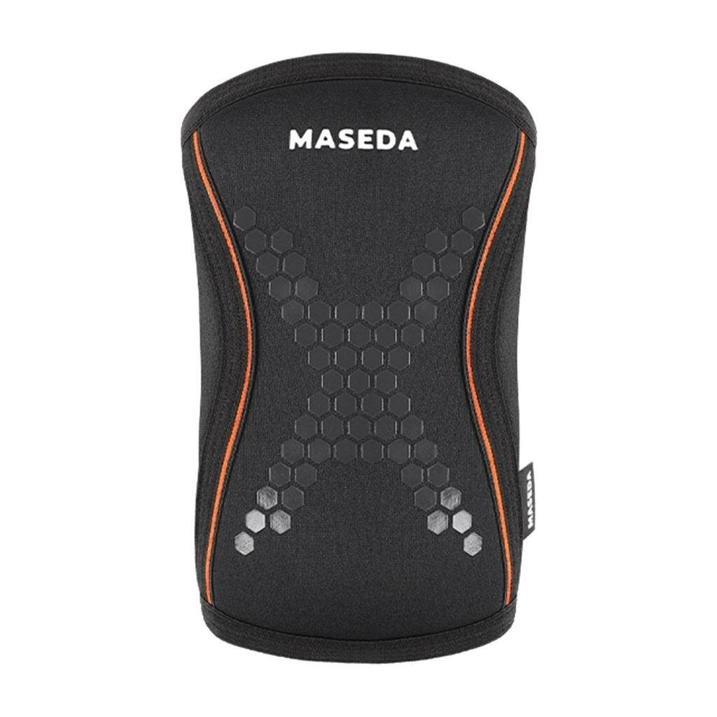 Эластичные налокотники для пауэрлифтинга, Черный и оранжевый - L