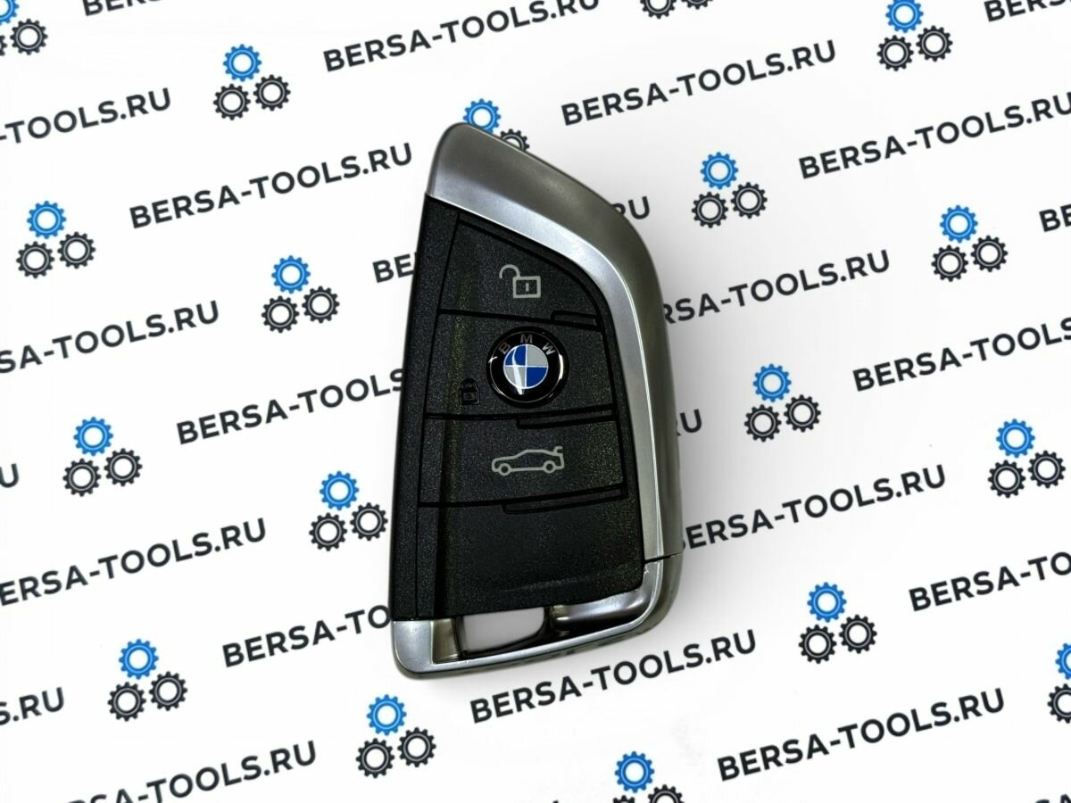 Корпус смарт-ключа для BMW F-Series с 3 кнопками (черный/серебро)