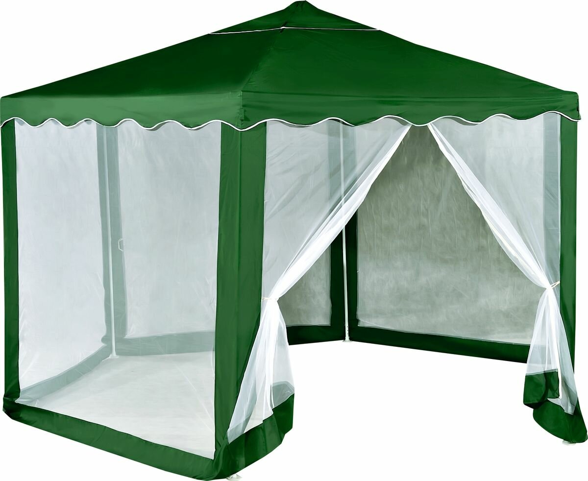 Шатер туристический для отдыха на природе и пикнике, тент садовый, походный, летняя беседка, большой уличный навес от жары и солнца для дачи и сада, бассейна и пляжа раскладной Green Glade 1003