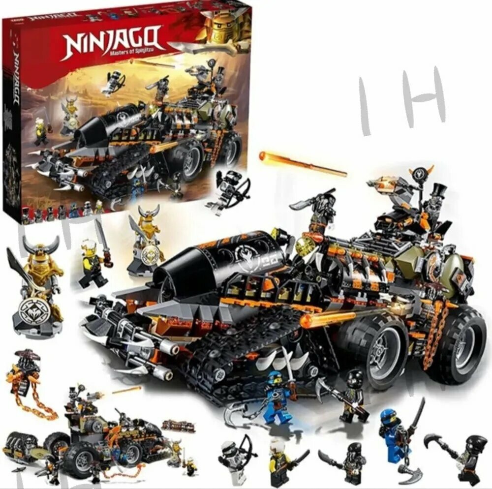 Конструктор Ниндзяго Стремительный странник, 1179 деталей, совместим с Ninjago 70654 Сверхмощный грузовик-ловец драконов1