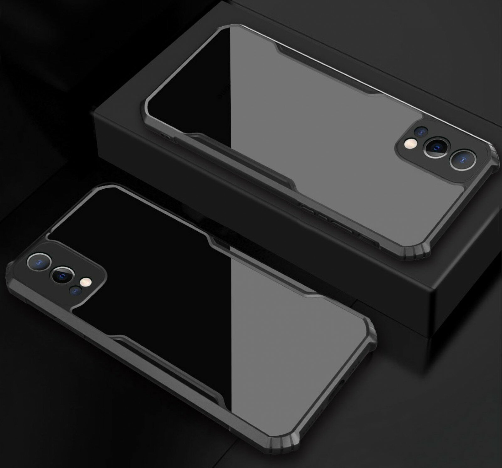Чехол накладка MyPads для OnePlus Nord 2 5G прозрачный силикон с черной окантовкой