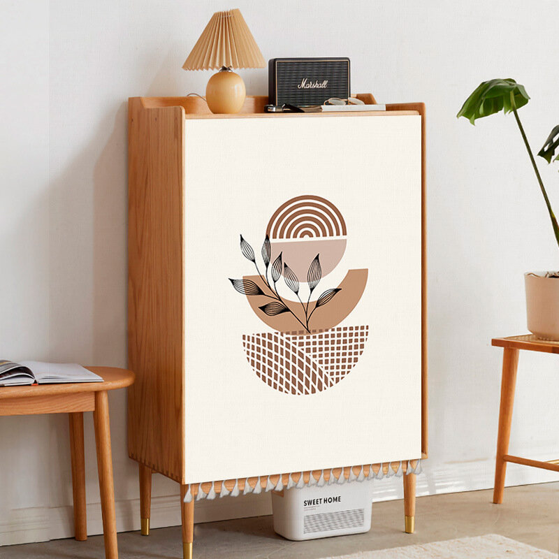 Магическая шторка на липучке для шкафа, пылезащитная, не требует сверления, декоративная шторка для кухонных шкафов, тканевая перегородка для гардероба, декоративная дверная шторка.