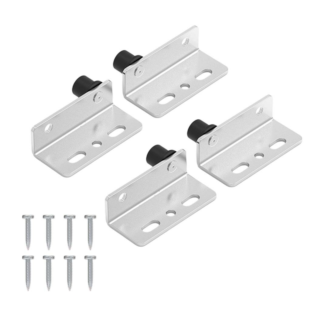 Угловые кронштейны поворотные из нержавеющей стали/железа, 4 шт, Серебряное железо