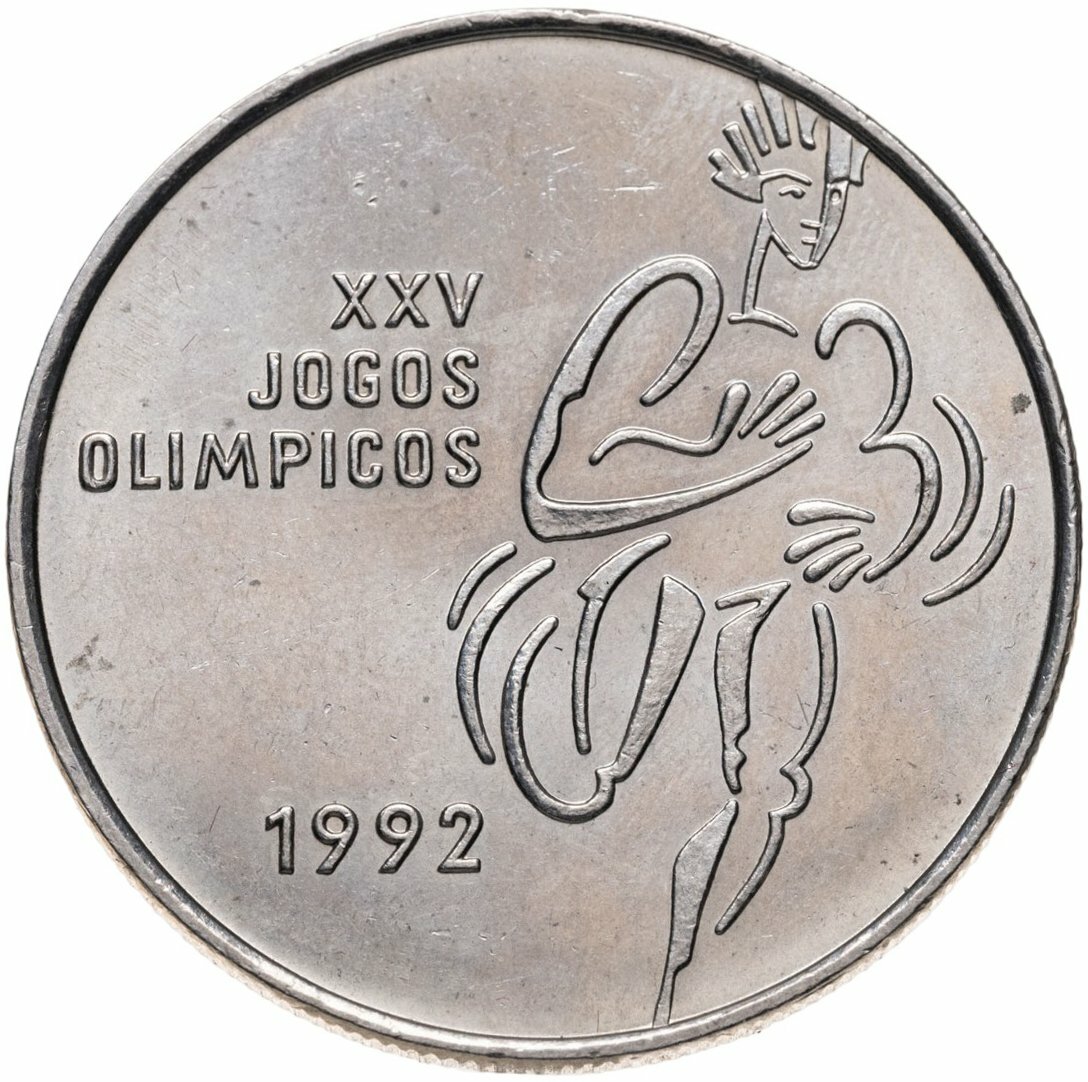 Португалия 200 эскудо escudos 1992 XXV летние Олимпийские Игры, Барселона 1992, Мельхиор медь-никель, в сохранности AU