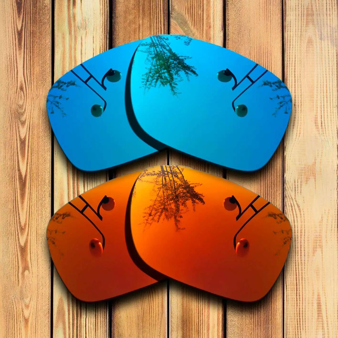 Поляризованные сменные линзы для солнцезащитных очков Vonzipper Elmore, синий и красный