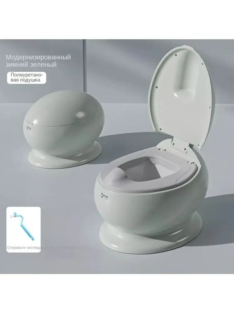 Детский горшок для мальчиков и девочек, удобное сиденье, пластиковый биотуалет, зеленый, горшок-игрушка