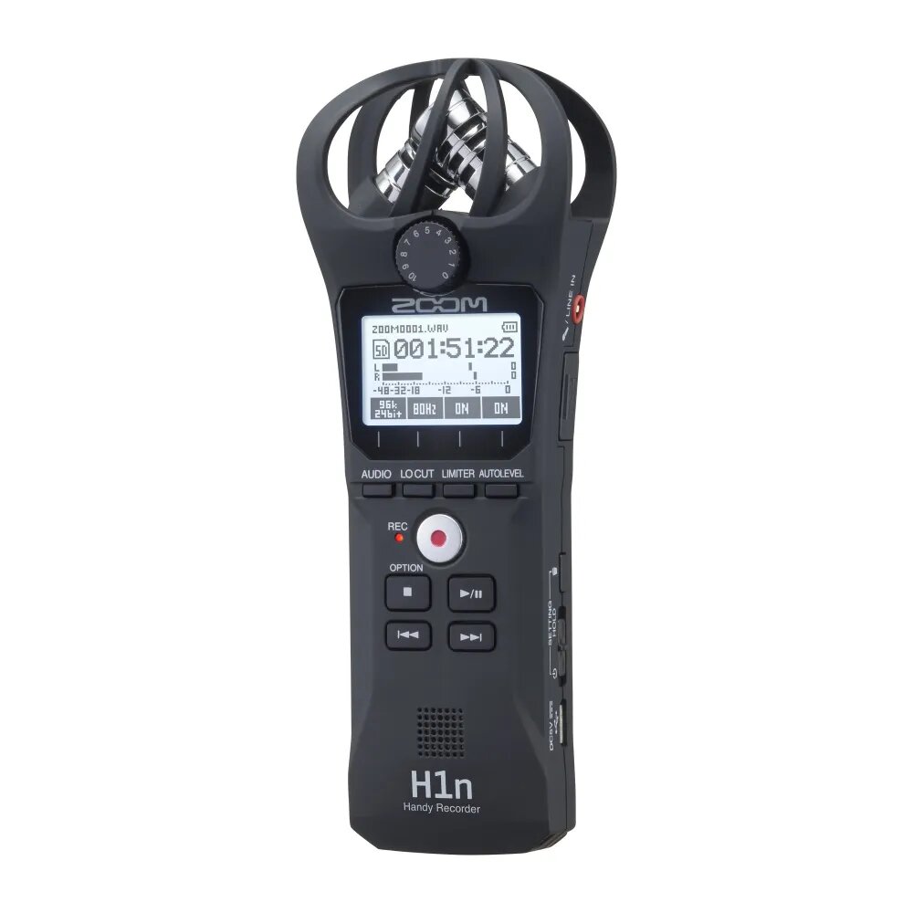 Zoom H1n Студийный рекордер/проигрыватель, портативный, черный, MP3, microSD, ЖК-дисплей — фото 1