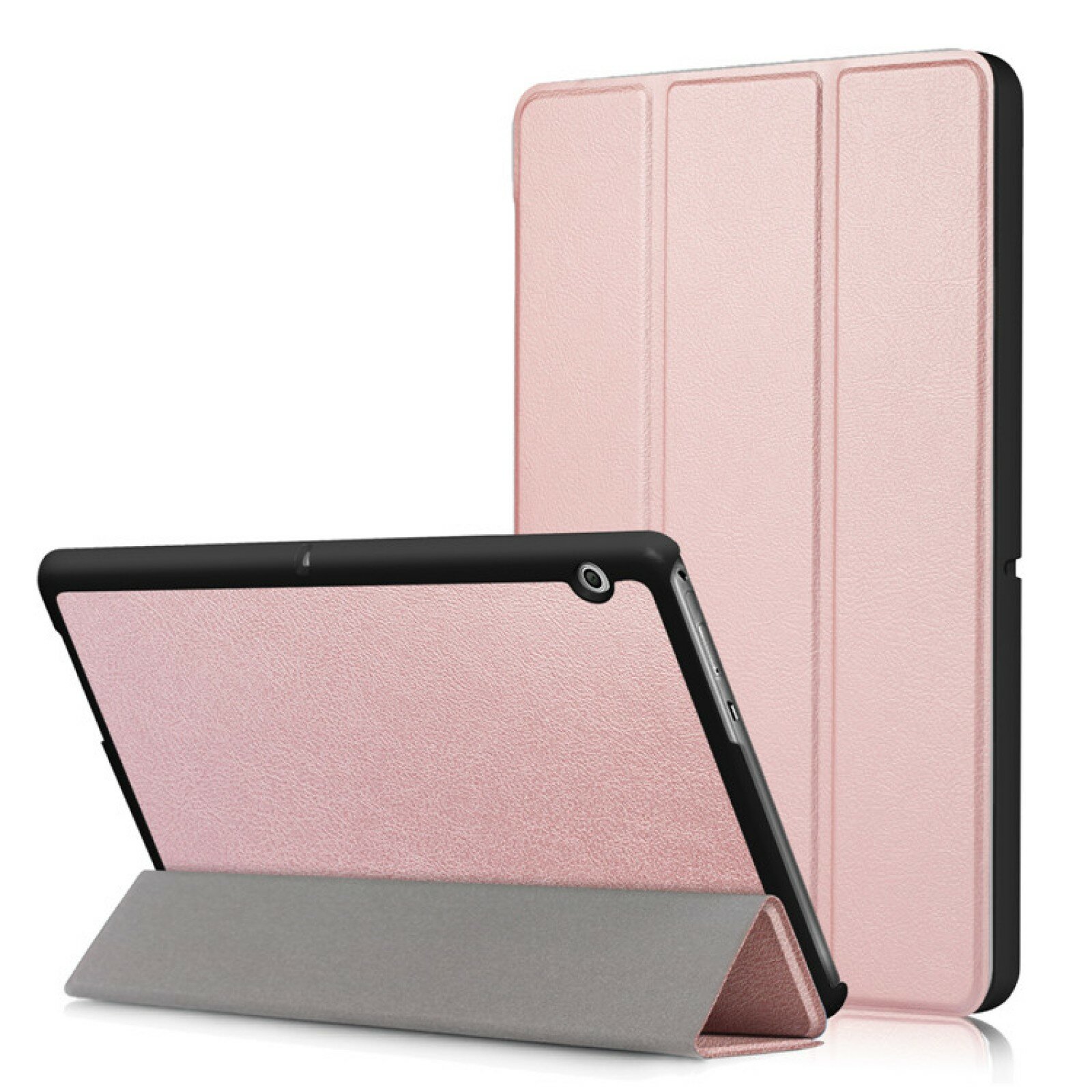 Чехол-обложка MyPads для Huawei MediaPad T3 10 LTE тонкий умный кожаный с подставкой розовый