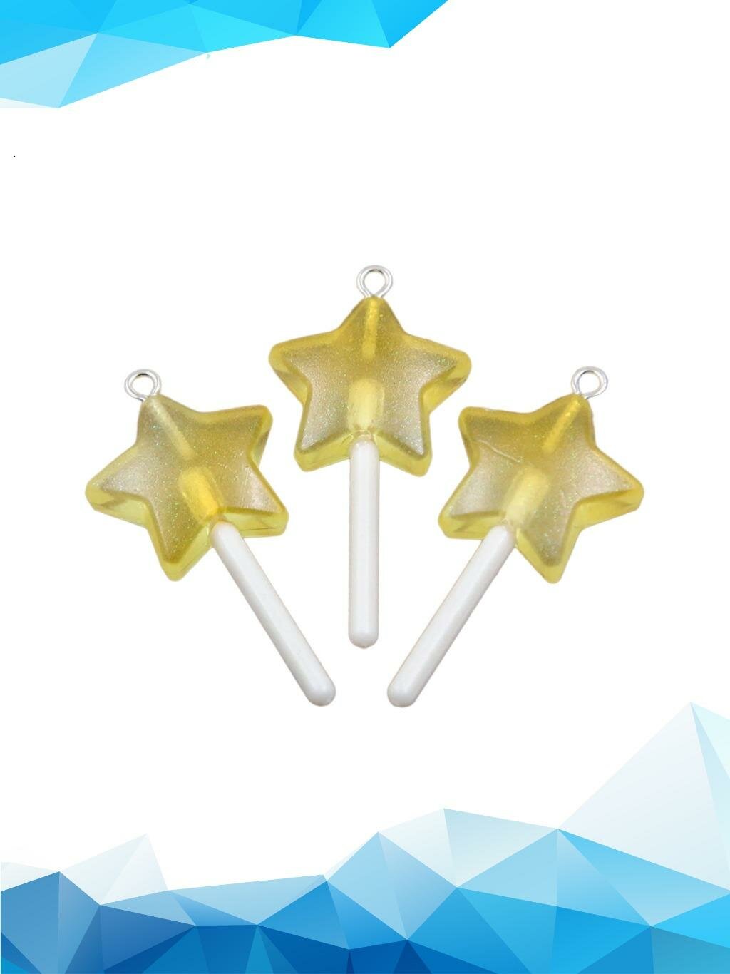 Подвеска «Звезда, сердце и круг», Желтый - Пентаграмма.