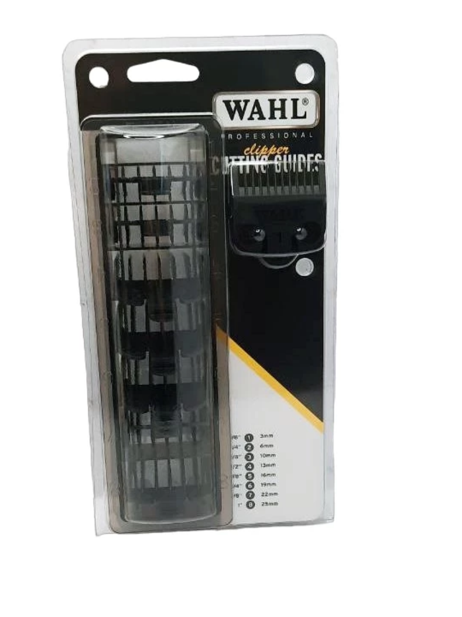 Набор пластиковых насадок для машинок Wahl черный, 8 шт