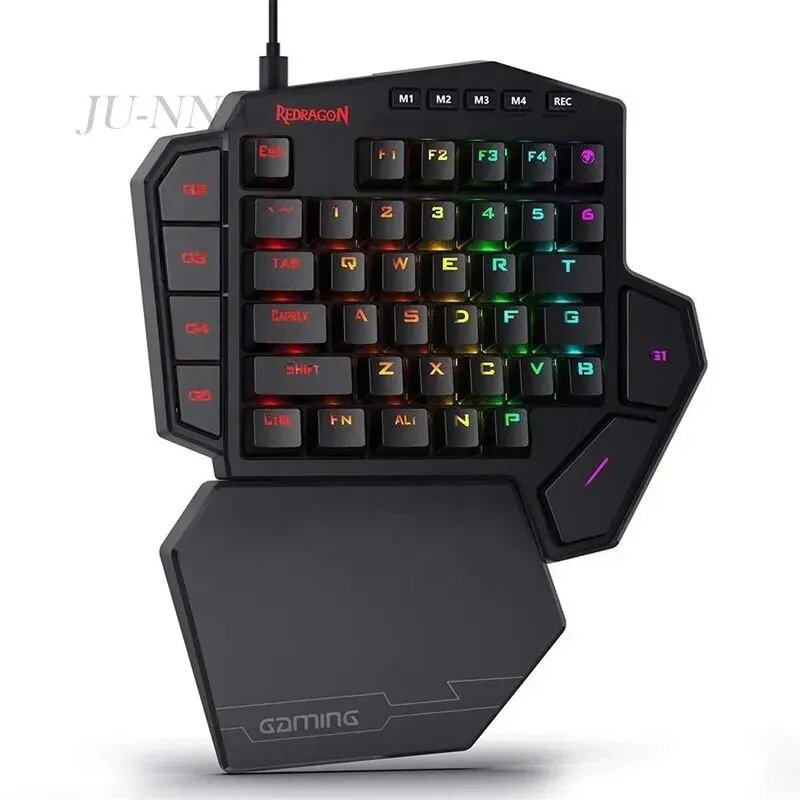 Игровая клавиатура проводная K585, (Outemu Blue), Английская раскладка, черный матовый, белый