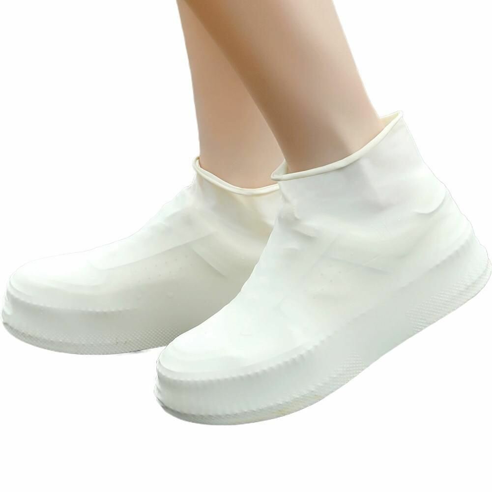 1 пара водонепроницаемых латексных бахил, многоразовые, моющиеся, для защиты ботинок.