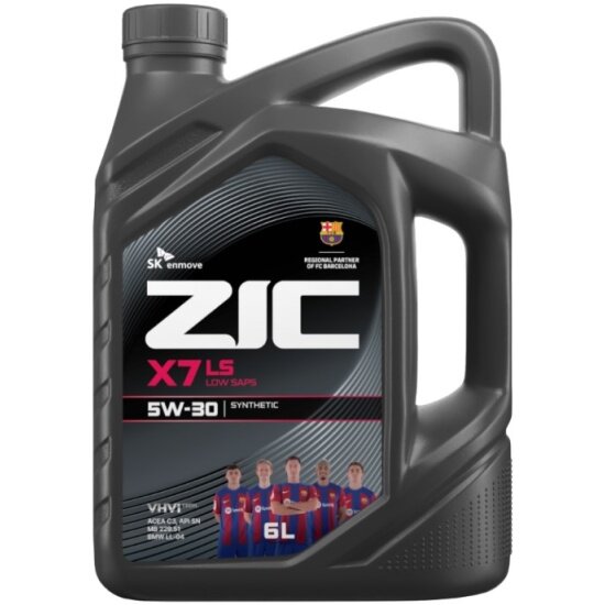 Моторное масло Zic X7 LS 5W-30 синтетическое 6 л