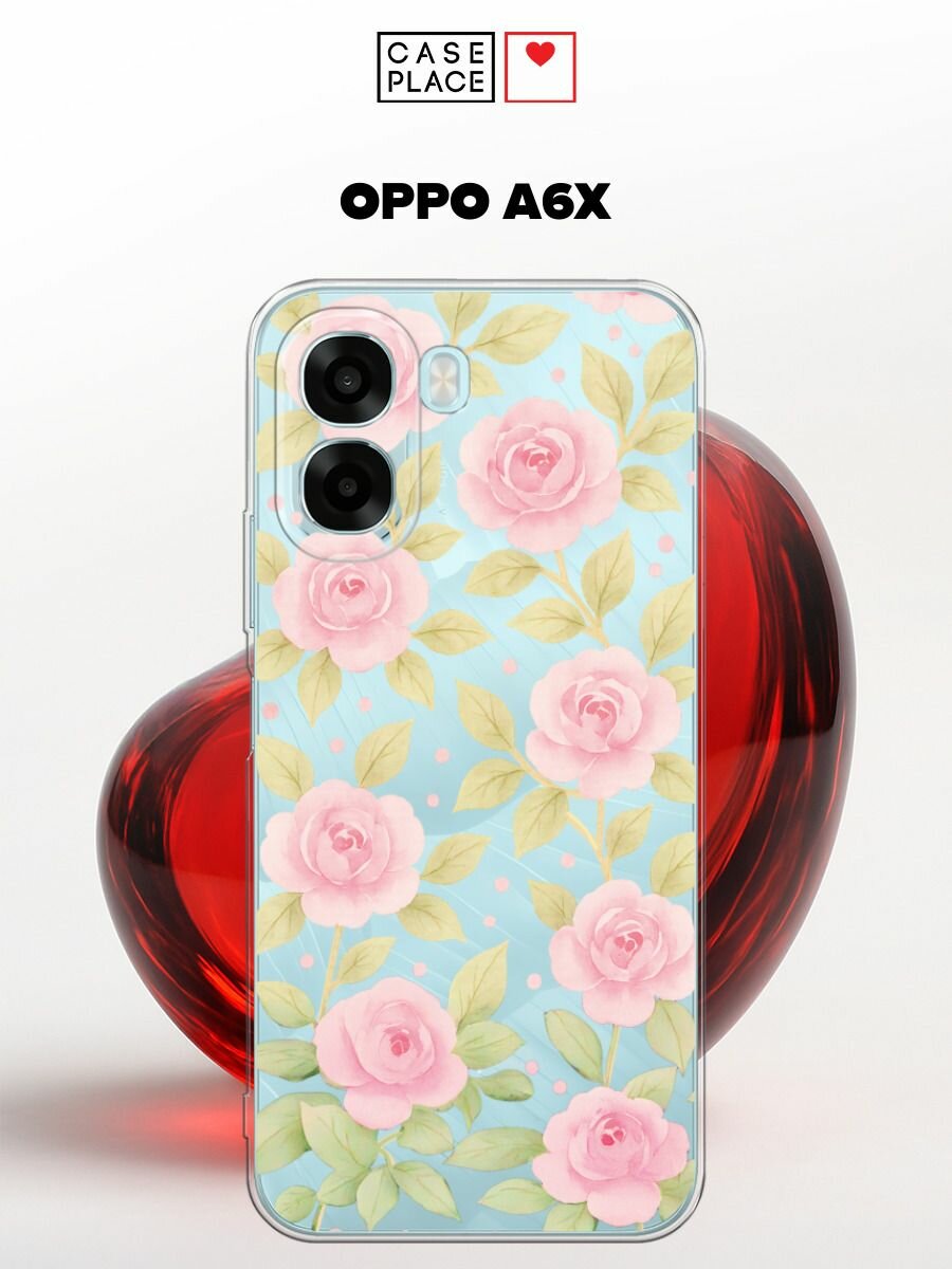 Чехол на Oppo A6x / Оппо A6x с принтом Акварельные розовые розы