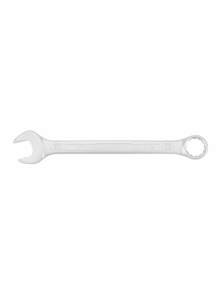 Ключ гаечный 23 мм NORGAU Industrial, HРM High precision machining 275 мм, рожковый и накидной профиль.