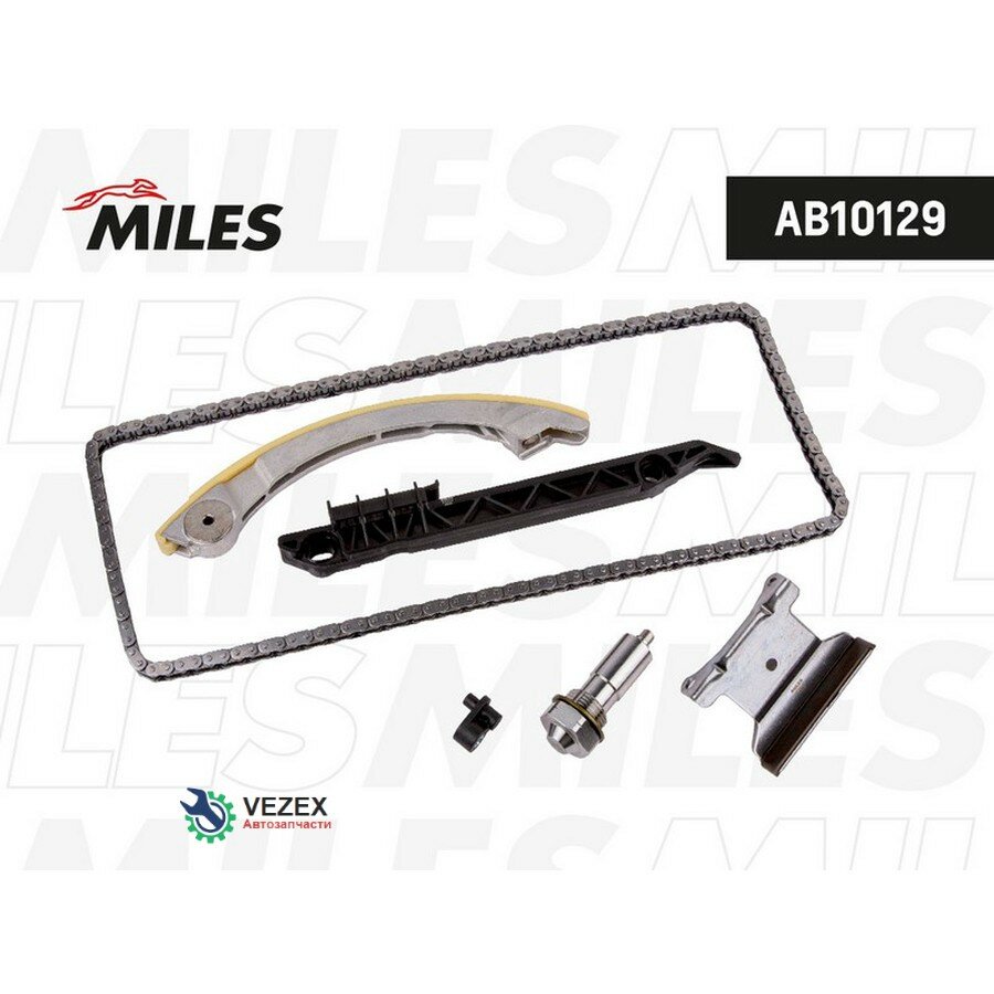 MILES AB10129 Комплект цепи ГРМ OPEL INSIGNIA 2.0T 08- без звездочек AB10129