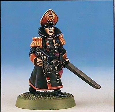 Commissar 2. С подставкой. Warhammer 40.000
