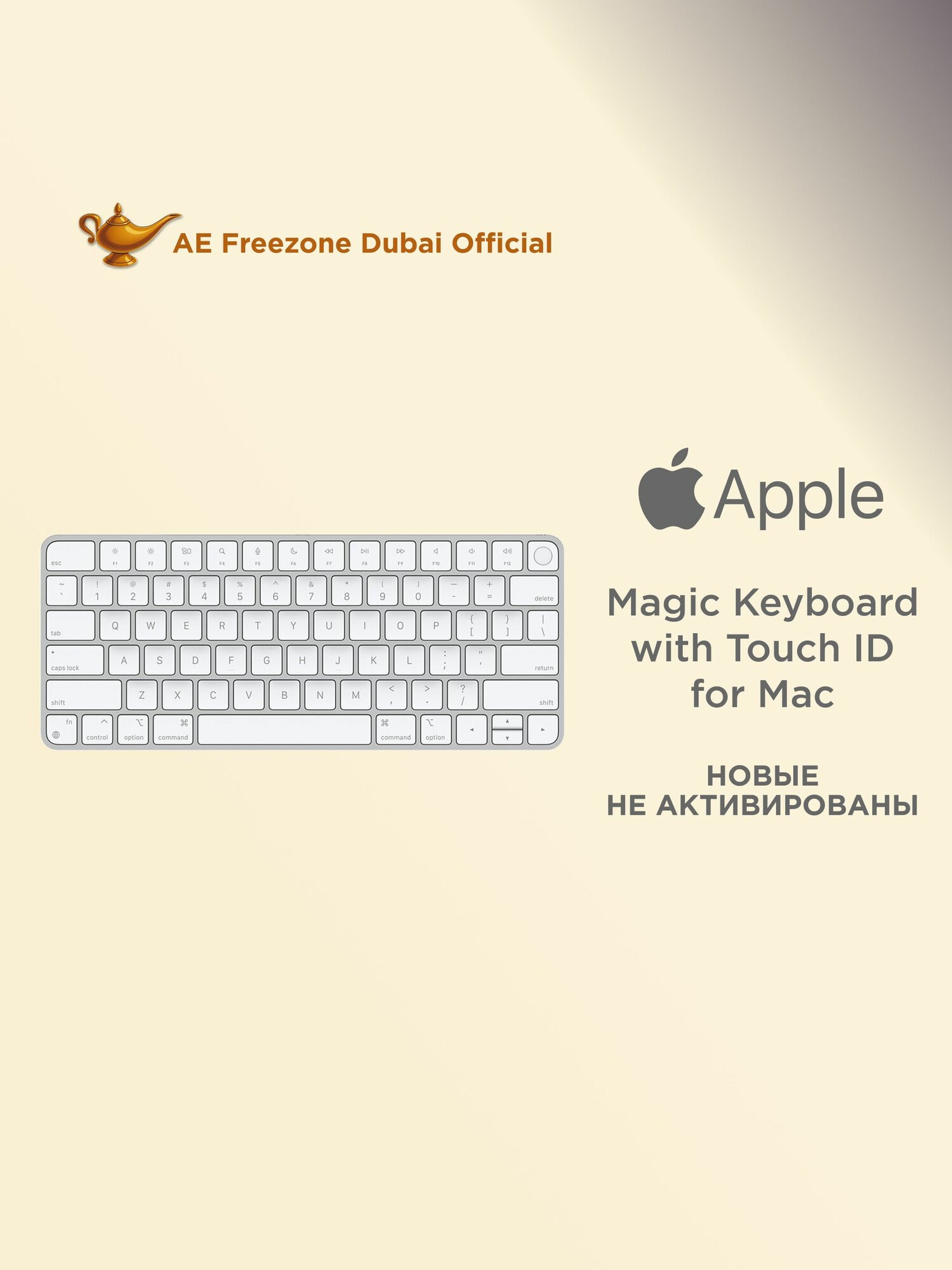 Клавиатура Magic Keyboard with Touch ID for Mac (MK293), белая