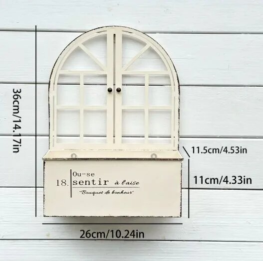 Фальш-окно белое 36х11 см, искусственные материалы, Китай
