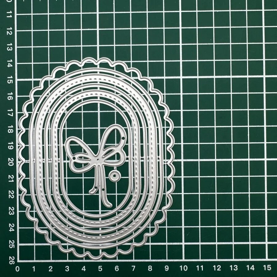 2025 New Arrival Scalloped Ovals and Multi-Layered Wildflowers Metal Cutting Dies for DIY Scrapbooking Card Making Stencils
