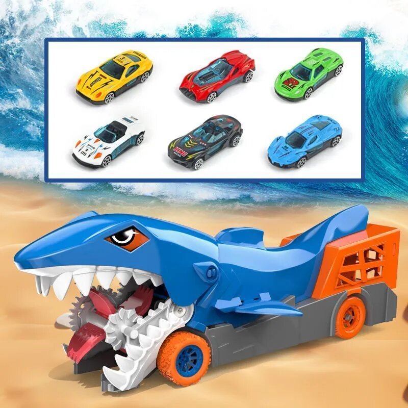 Hot Wheels Игрушечный трек Грузовик Голодная акула GVG36