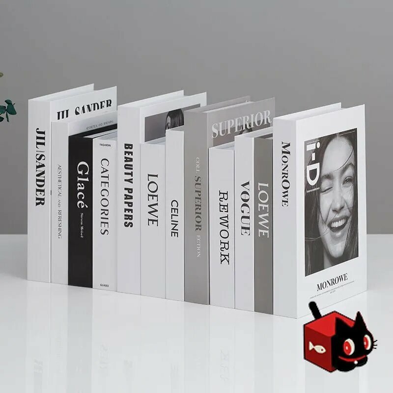 12 модных и роскошных поддельных книг, декоративные имитации книг