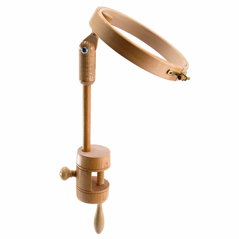 Пяльцы KLASS&GESSMANN круглые с замком и креплением для стола, диаметр 15,5 см, высота обода 25 мм 263-3