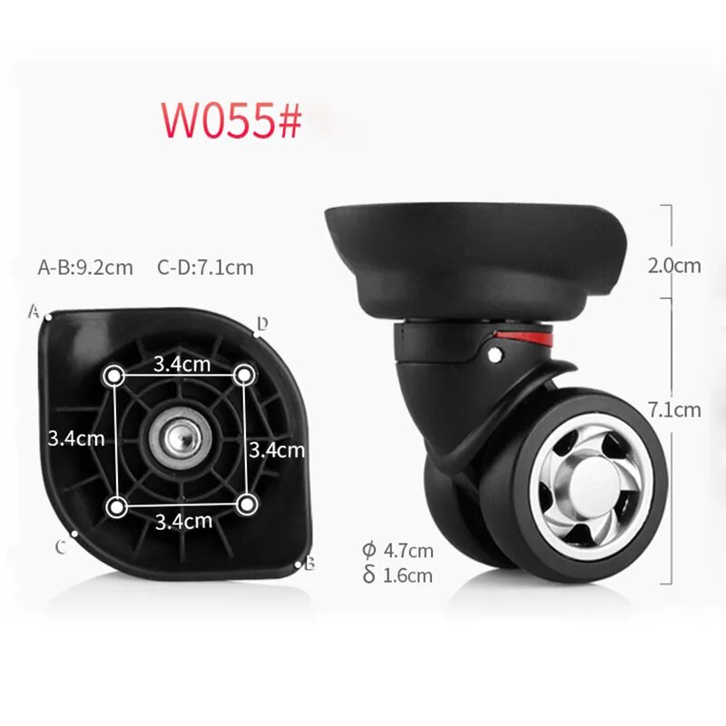 W055 дорожный багаж, универсальное колесо C06, роликовый багаж, L-C, чемодан, замена чехла на тележке с роликом