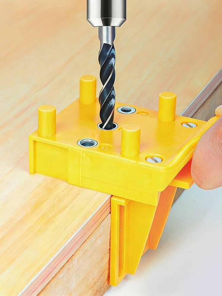 1 шт Мебельный кондуктор для сверления отверстий, шаблон для сборки мебели, инструмент / приспособление для шкантов, конфирматов, чопиков, самоцентрирующий направляющий локатор