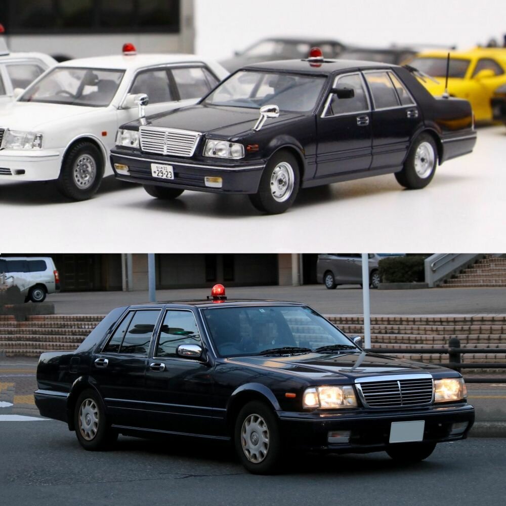 Nissan Duke (YPY31) 1995 Полиция префектуры Осака Модель автомобиля в масштабе 1:43