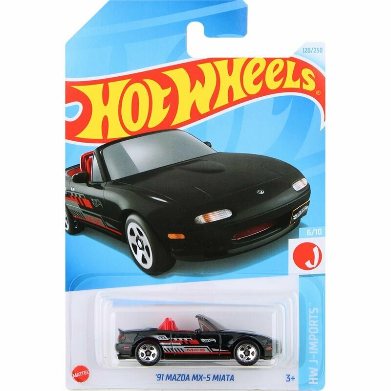 Hot Wheels Japanese Cars Collection, литые модели автомобилей 1:64(91 MAZDA MX-5 MIATA)