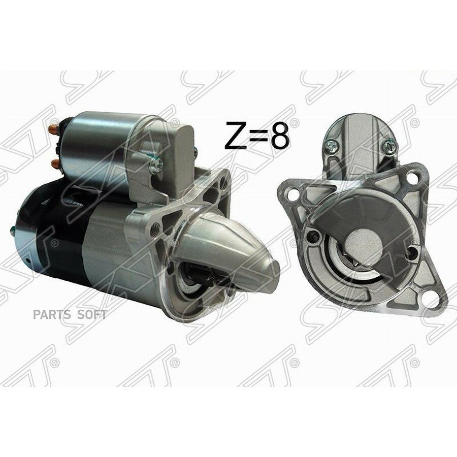 Стартер Kia Rio 00-05 / Spectra 00-11 (1 kW/ Z=8) от официального дистрибьютора, SAT, артикул STBPD418400AN