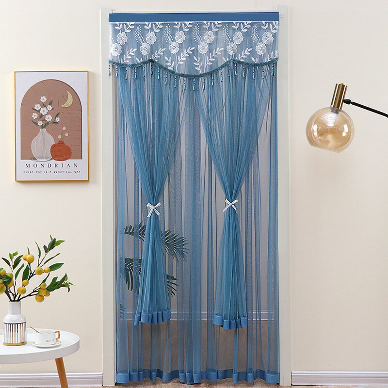 Новая кружевная противомоскитная дверная занавеска, подвесная занавеска, перегородка, декоративная занавеска, занавеска для уединения в спальне, гостиной, кухне и ванной комнате.