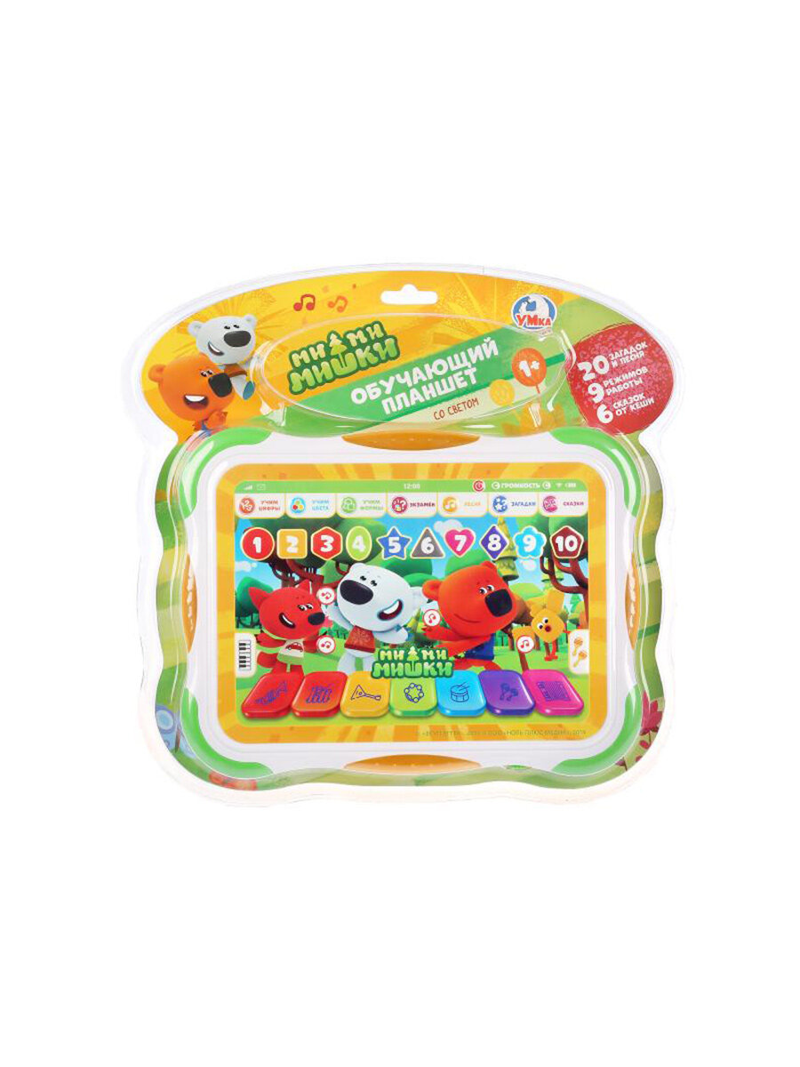 Умка Обучающий планшет Ми-ми-мишки 20 загадок и песен, свет, звук ZY770277-2 с 3 лет