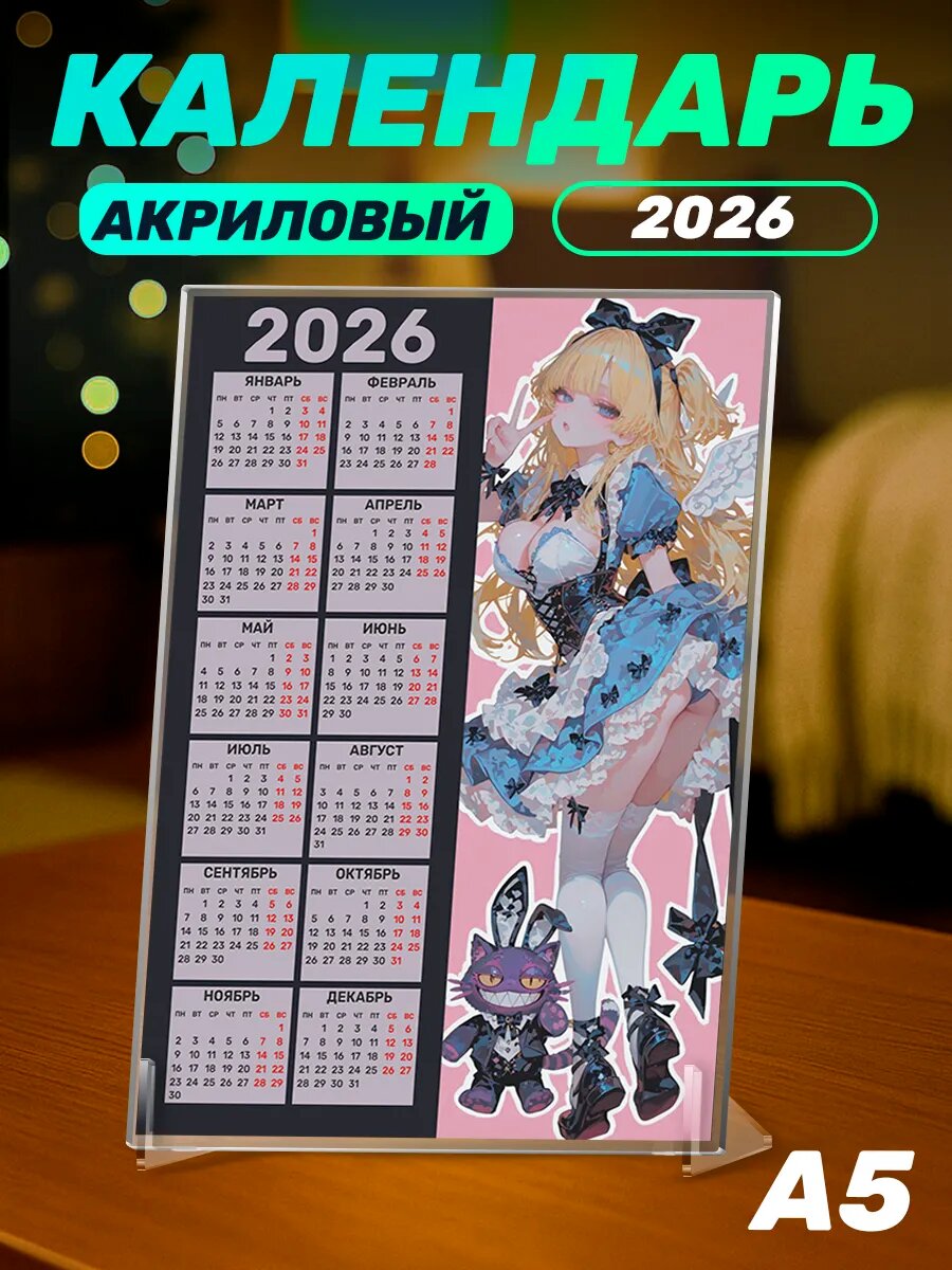 Календарь 2026 настольный Аниме девушка