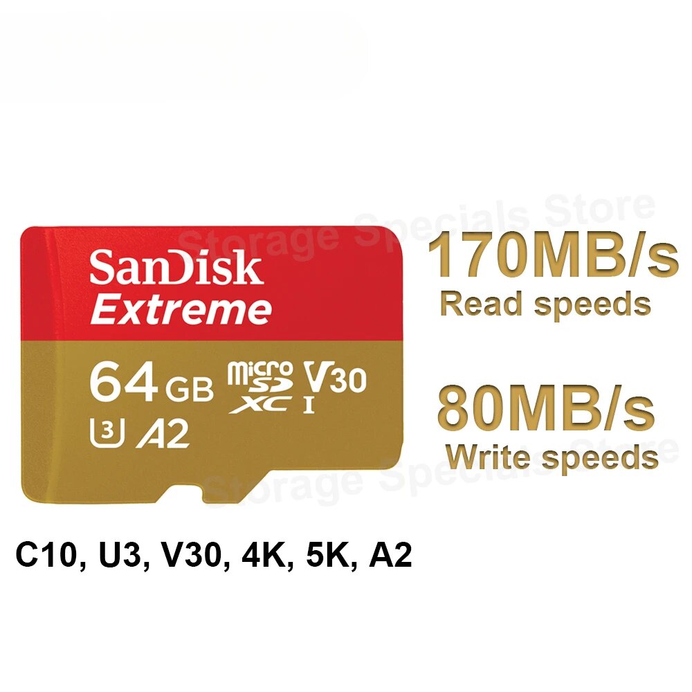 SanDisk Micro SD карта памяти 64G 128G 256G 512G 1TB 2TB 64G-1PCS