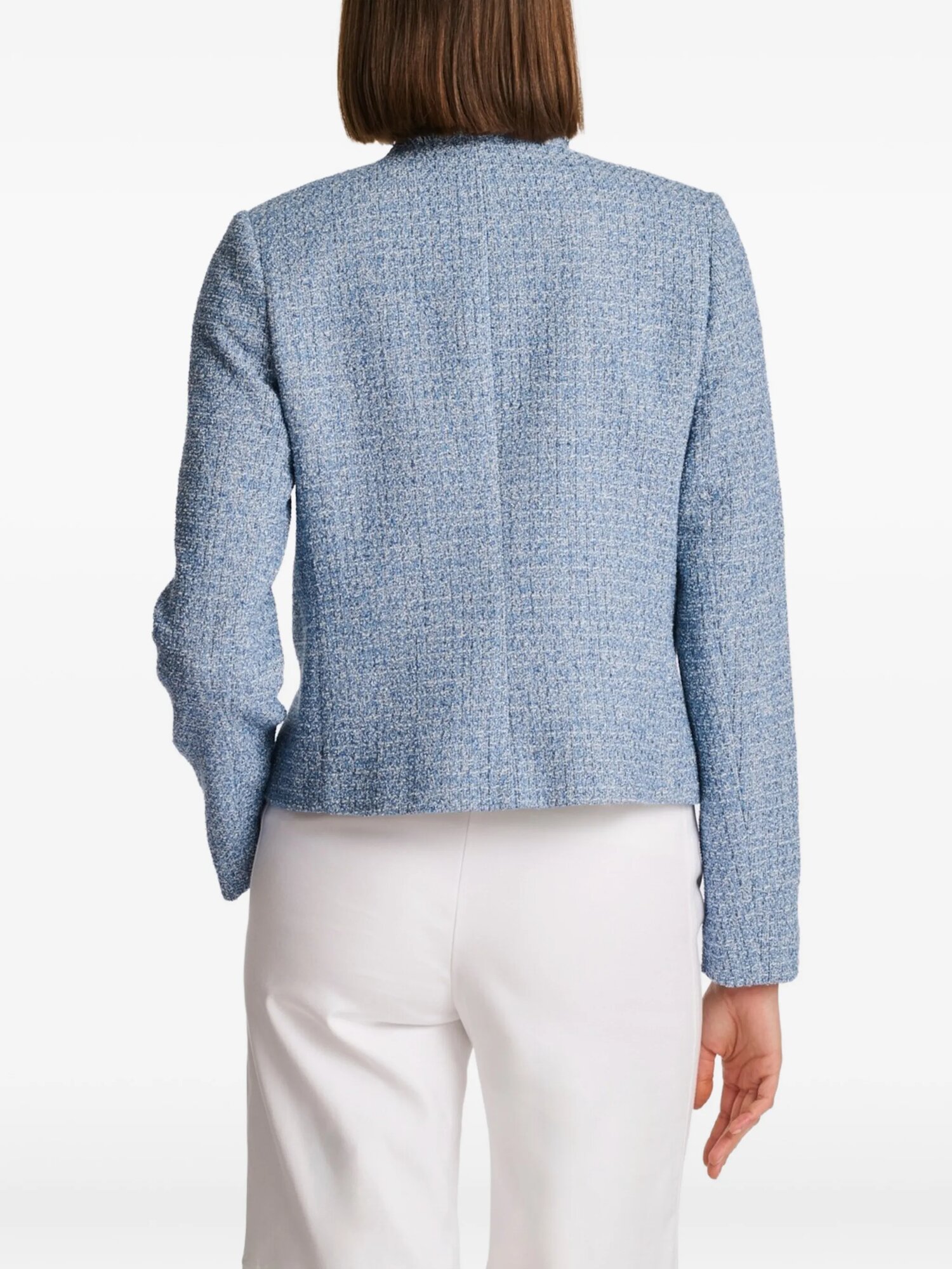Куртка WEILL Fringed tweed jacket, размер 40, синий — фото 1