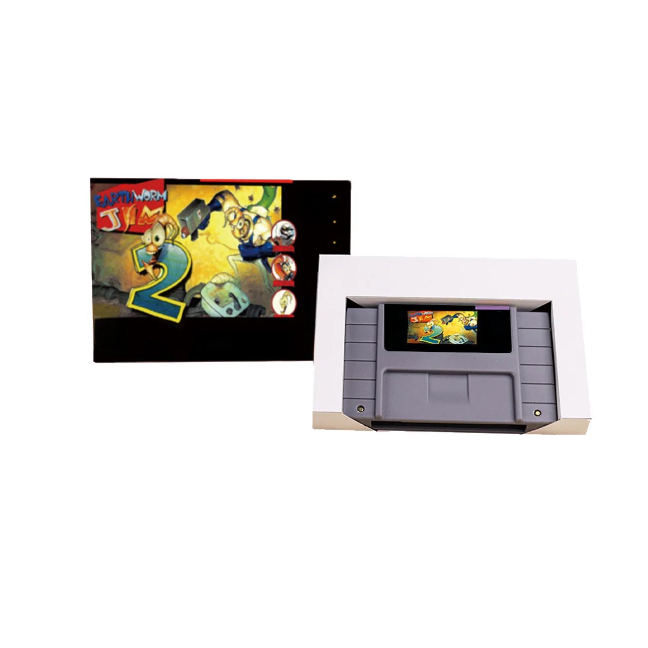 Earthworm Jim 2 для SNES, USA game with box