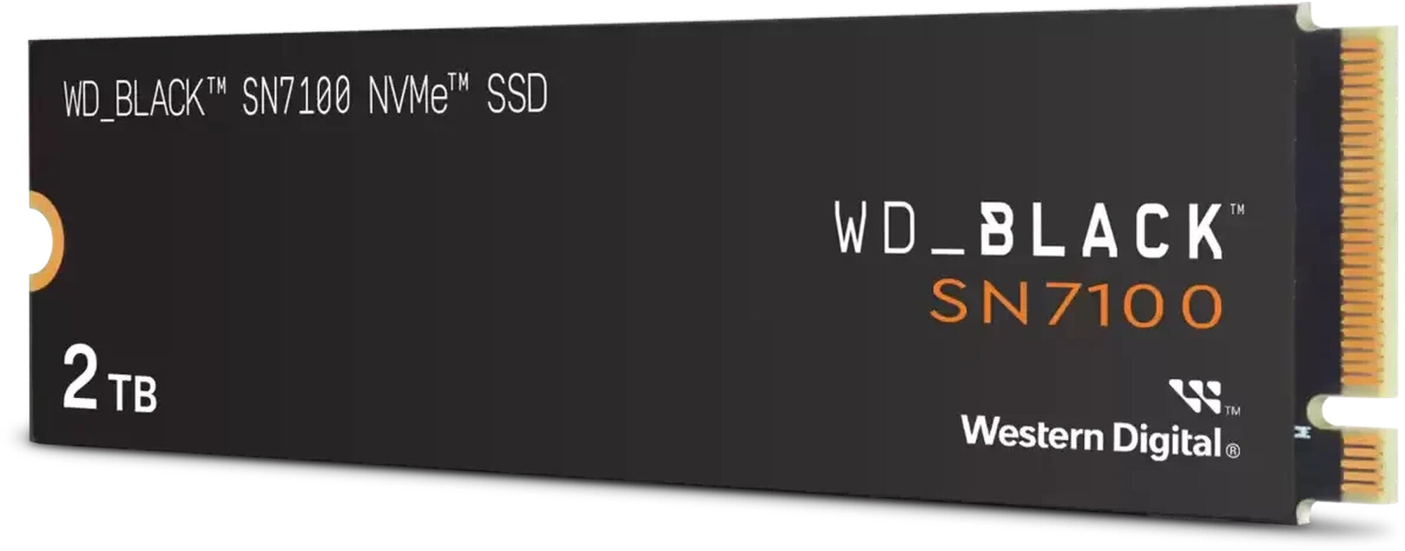 Жесткий диск SSD M.2 2Tb Western Digital WD Black SN7100, 7250/6900MBs, 1400K IOPS, 3D TLC, PCI-E 4.0 x4 (WDBELG0020BBK)