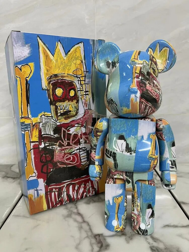 Фигурка декоративная "Jean-Michel Basquiat" Bearbrick, ABS пластик, 28 см
