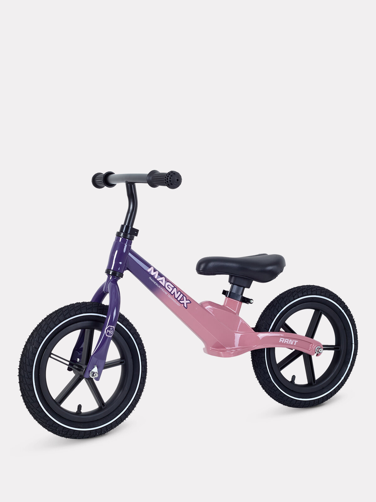 Беговел для детей с надувными колесами регулируемый Rant MAGNIX, Pink