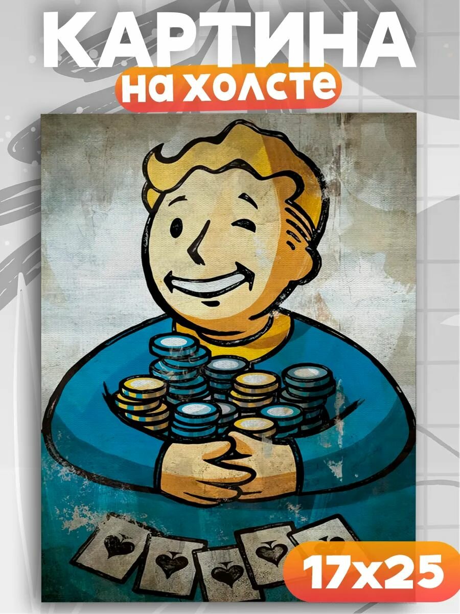 Картина на стену Fallout, на подрамнике, 1шт, 25х17 размер.