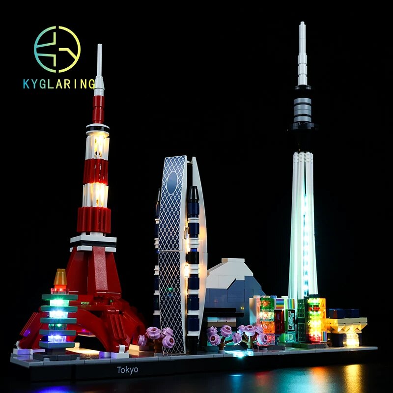 LEGO Architecture Tokyo Building Series Детская Светодиодная Декоративная Лампа для Детей - Без Блоков