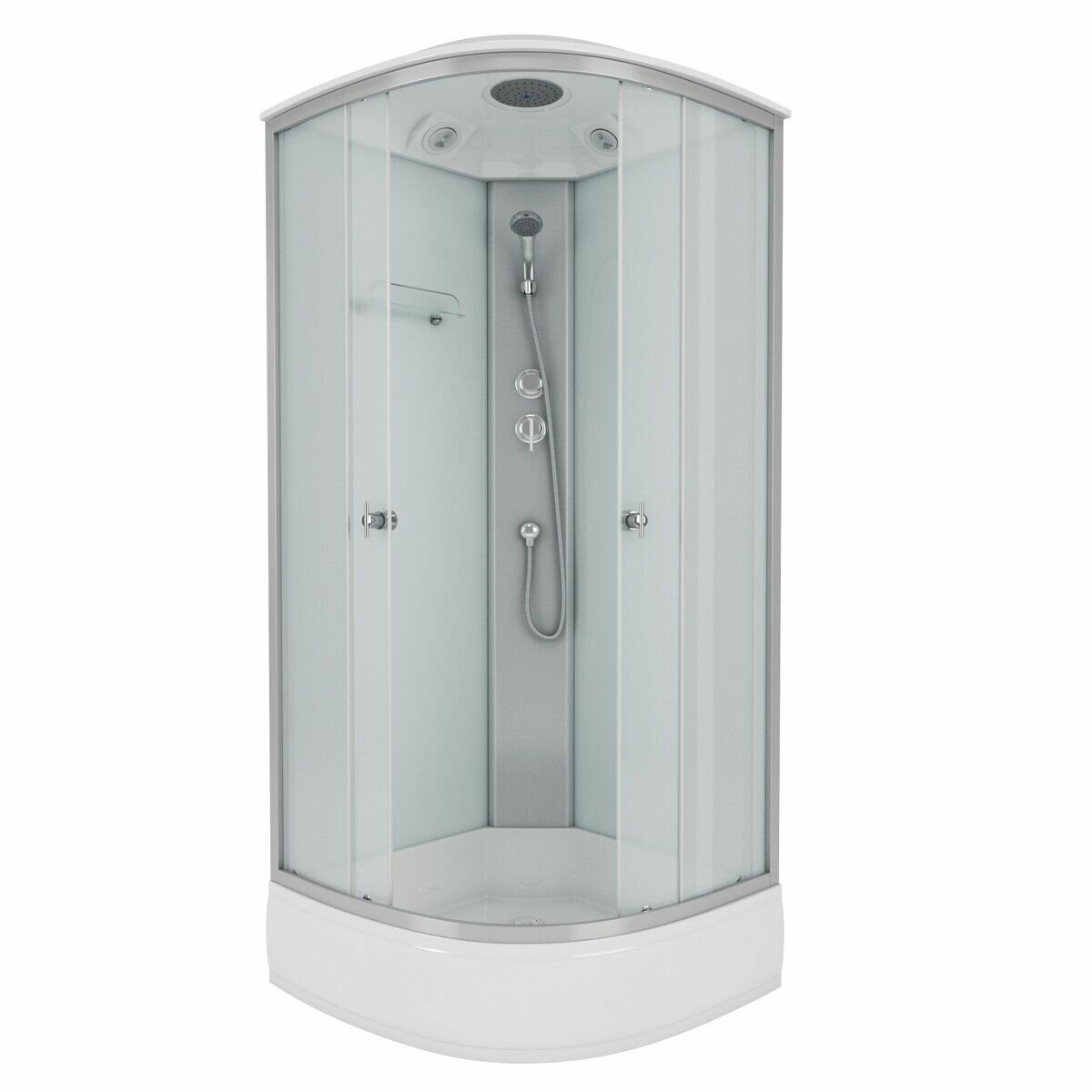 Душевая кабина Niagara Eco E100/26/MT (100х100х215) средний поддон(26см), стекло матовое,4 места