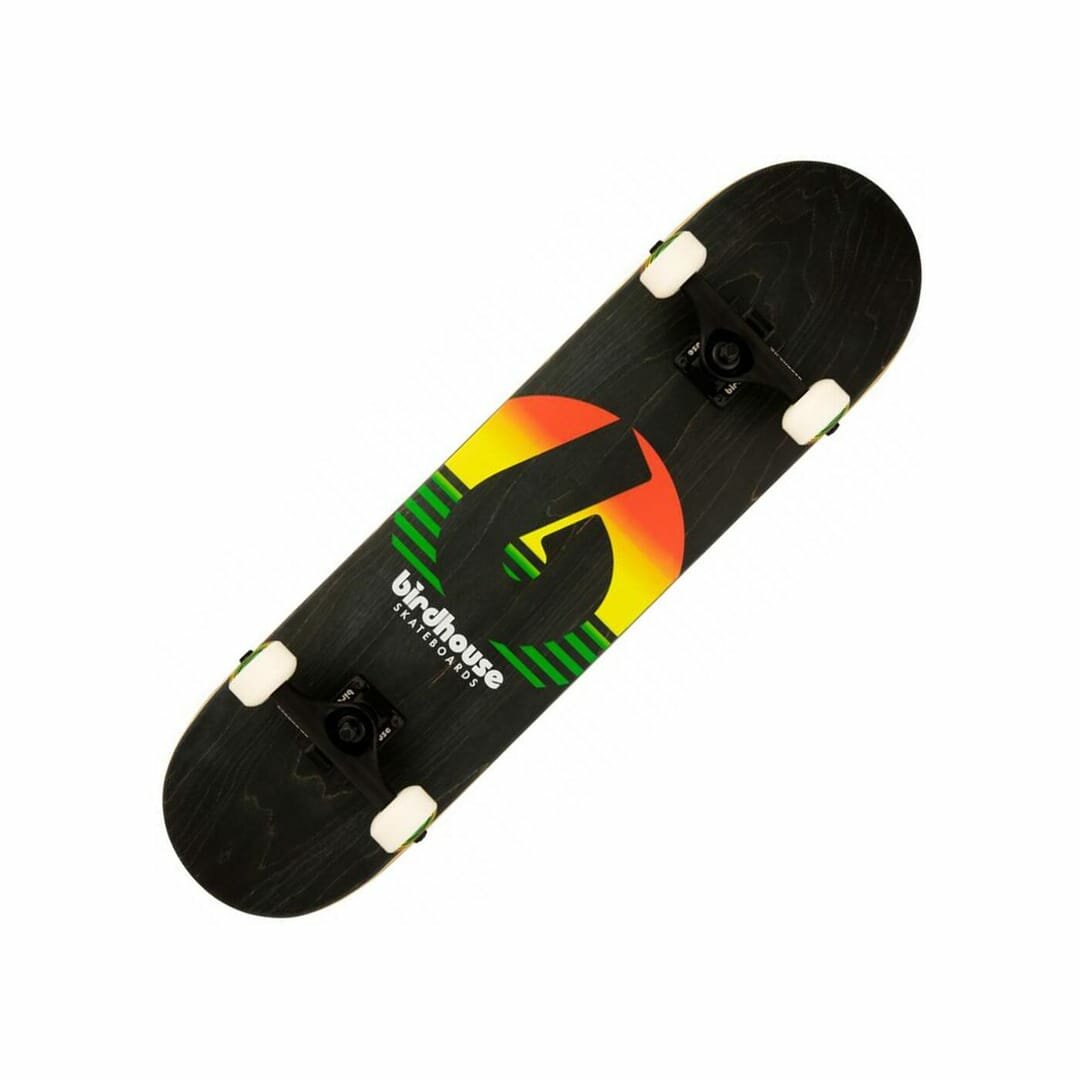 DECATHLON скейтборд Birdhouse Stage 3 Armanto Butterfly, черный/желтый, 80 см, 8", 80 кг