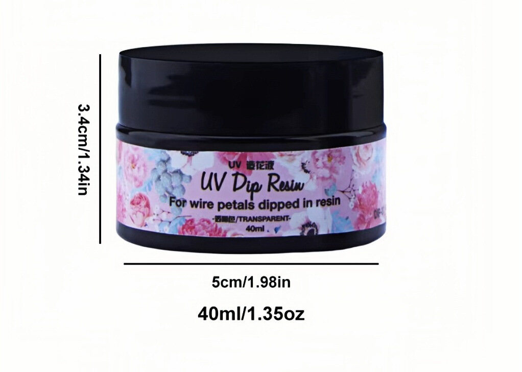 Жидкость для искусственных цветов TaiRui UVDIPRESIN без запаха, материал для кристаллических цветов из смолы, жидкость для окрашивания искусственных цветов и материал для работы с филигранией.