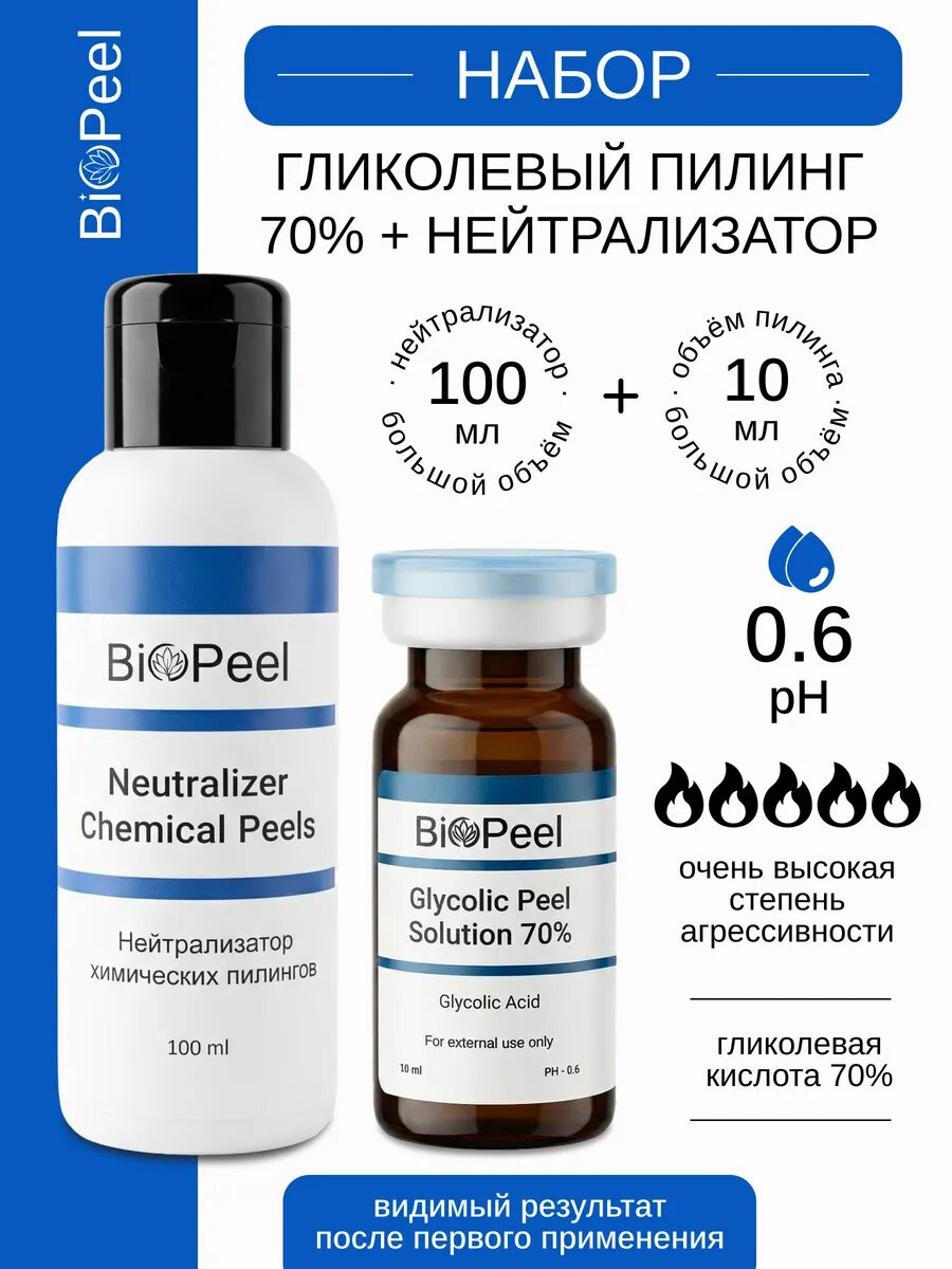 Original Гликолевый пилинг 70% + Нейтрализатор для Коасоты